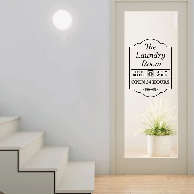 Laundry Decal for Glass Door - Etsy