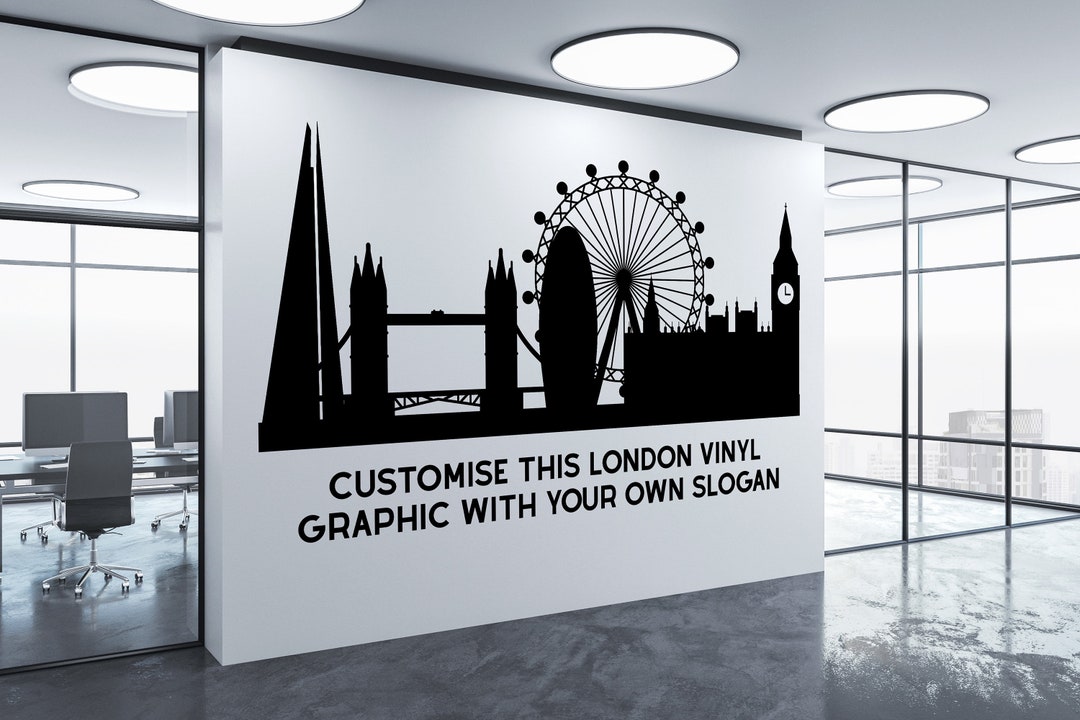 Custom London Cityscape Vinyl Graphic for Walls & Windows / City ...