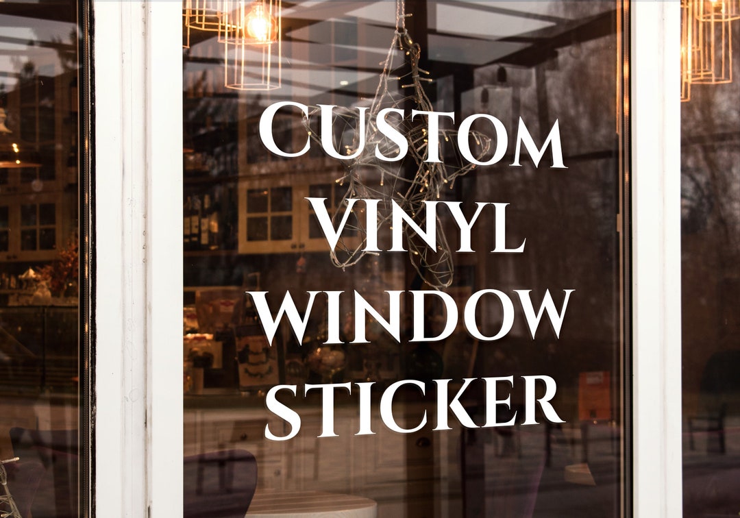 Custom Vinyl Window Decal Stickers Any Logo & Design, Personalised ...