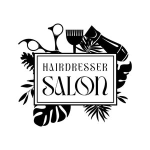 Custom Hairdresser Logo & Design Personalised Vinyl Cutting Sticker ...