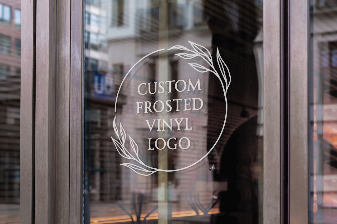 Frosted Etch Vinyl Logo or Design Sticker Decal Lettering for Windows ...