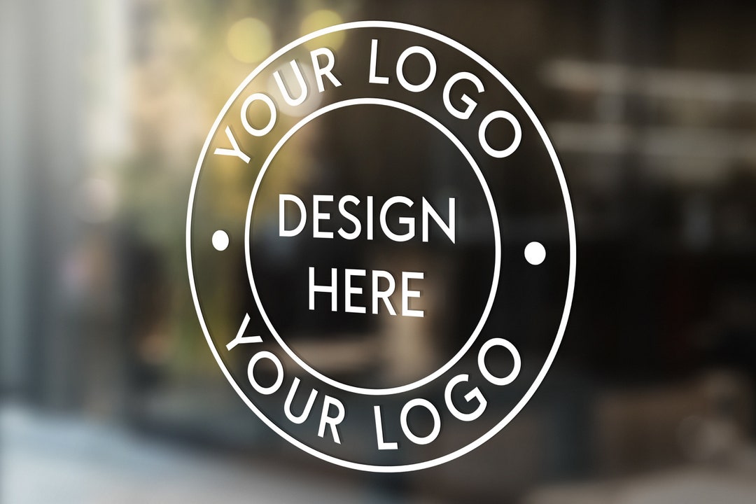 Custom Business Vinyl Logo / Single Colour Design Personalised Window ...