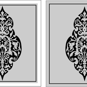 Large Frosted Victorian Ornate Etch Vinyl Logo or Design Sticker Decal ...