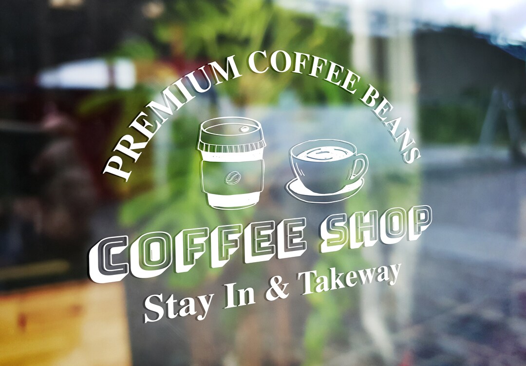 Custom Coffee Shop Vinyl Sign / Logo & Design for Coffee Shop ...