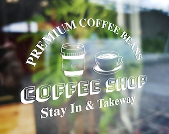 Custom Coffee Shop Vinyl Sign / Logo & Design for Coffee Shop ...