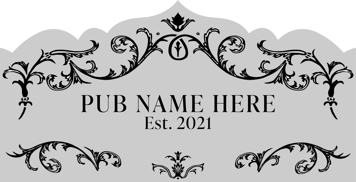 Victorian Pub Frosted Window Etch Vinyl or Restaurant Window | Etsy