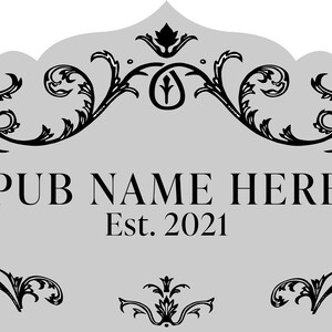 Victorian Pub Frosted Window Etch Vinyl or Restaurant Window | Etsy