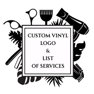 Custom Hairdresser Logo & Design Personalised Vinyl Cutting Sticker ...
