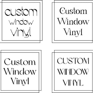 Custom Vinyl Window Decal Stickers With Outline Frame, Any Logo ...