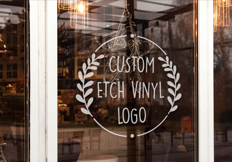 Frosted Etch Vinyl Logo or Design Sticker Decal Lettering for - Etsy