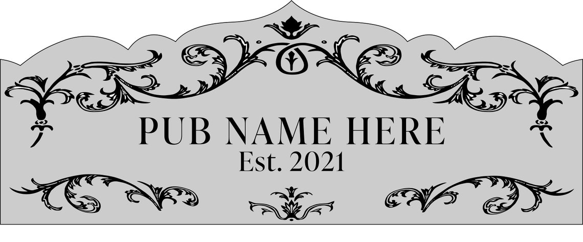 Victorian Pub Frosted Window Etch Vinyl or Restaurant Window Design ...