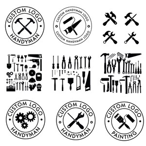 Customisable Vinyl Handyman Business Logo Sticker / Design Personalised ...