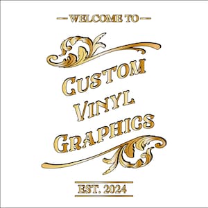 Gold Chrome Vinyl Victorian Gothic Frame | Custom Pub Logo & Bar Design ...