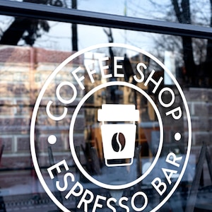 Custom Coffee Shop Vinyl Sign / Logo & Design for Coffee Shop ...