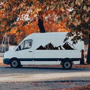 Custom Mountain Camper Van Life Logo & Design Personalised Vinyl ...
