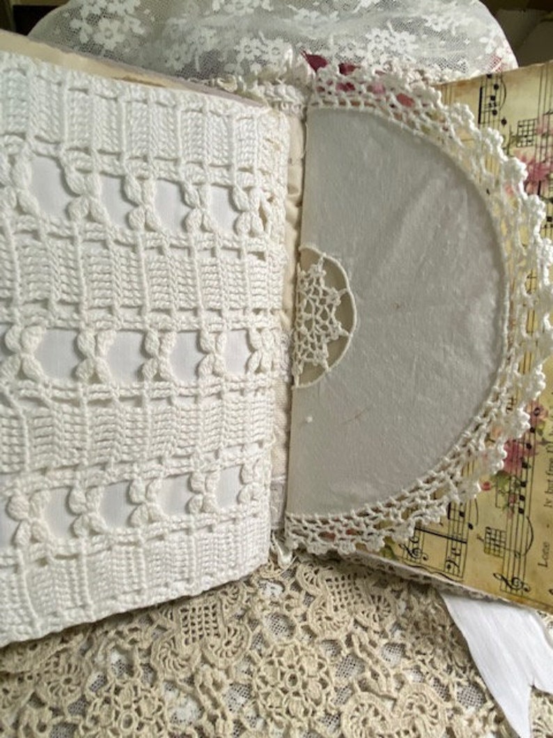 Antique Lace Covered Junk Journal. - Etsy