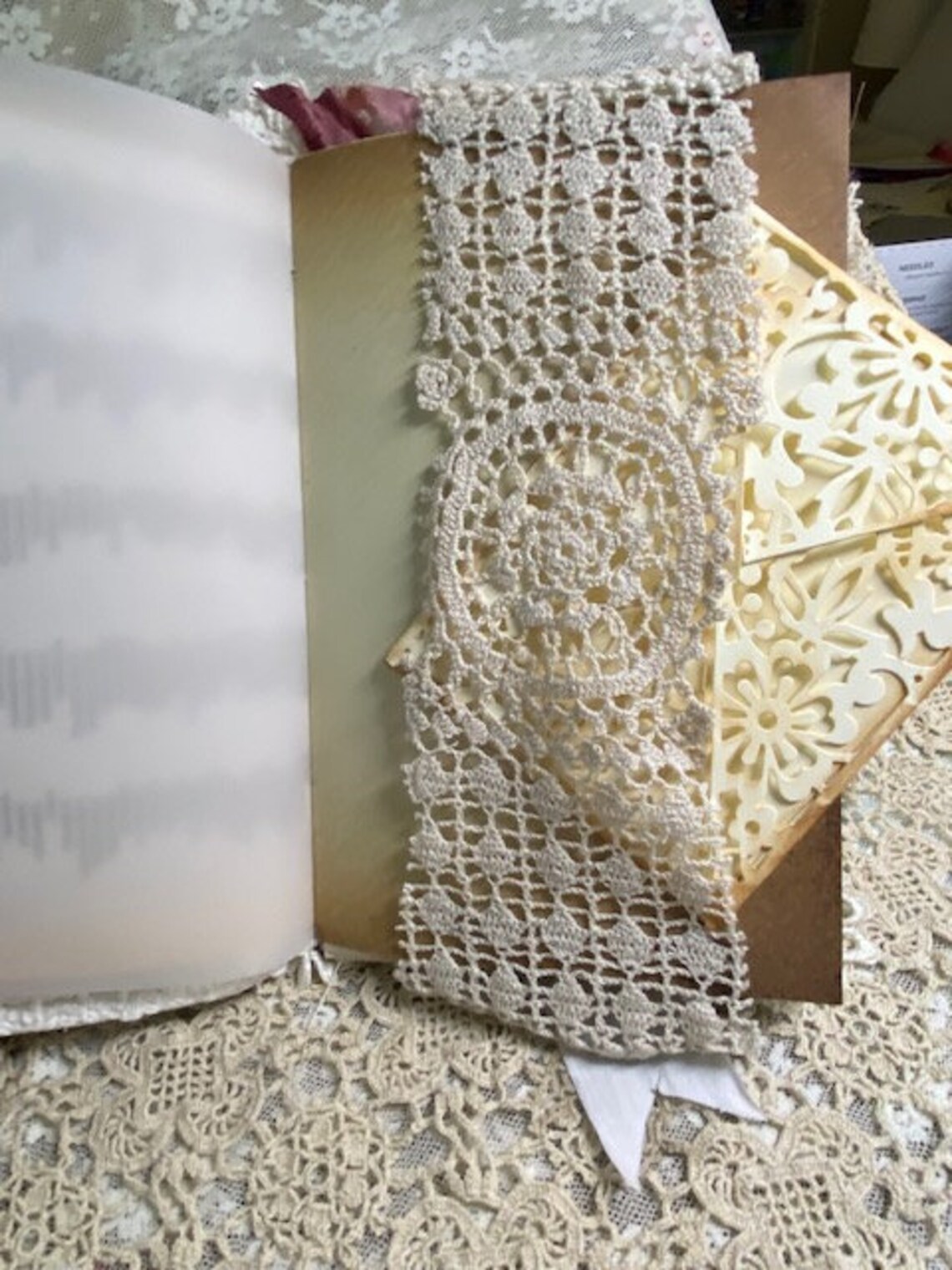 Antique Lace Covered Junk Journal. - Etsy