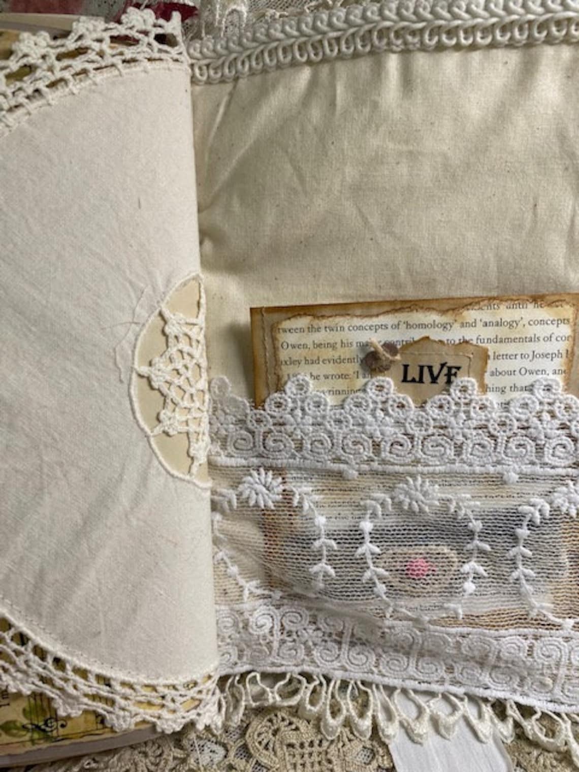 Antique Lace Covered Junk Journal. - Etsy