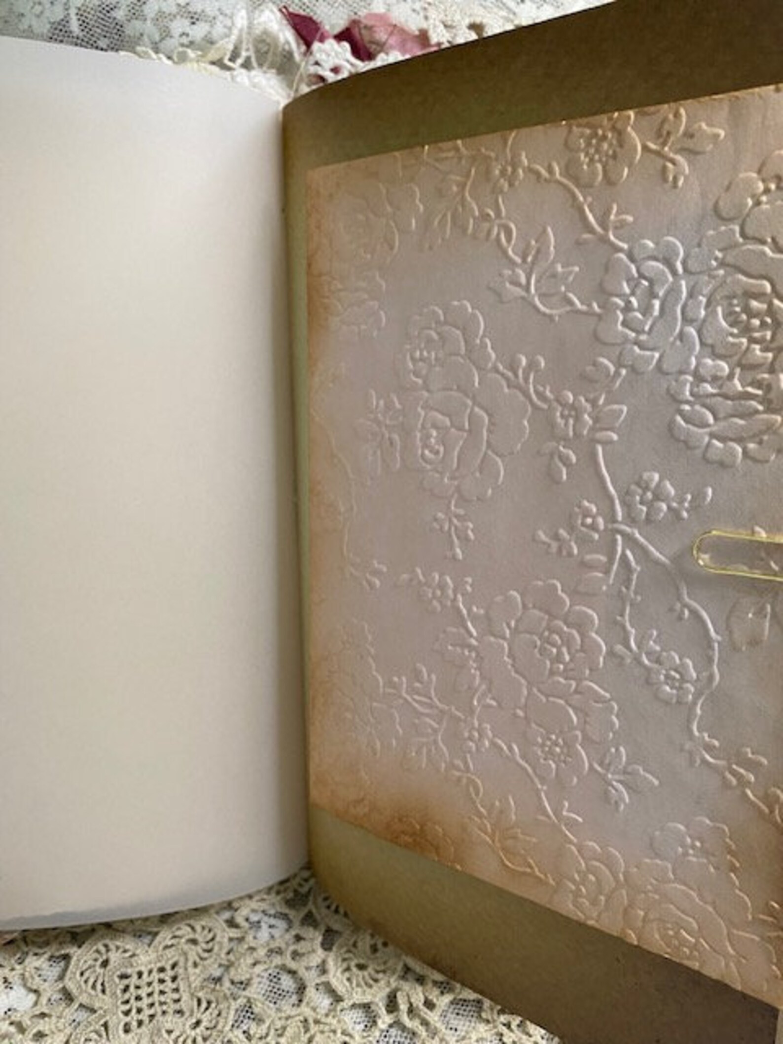 Antique Lace Covered Junk Journal. - Etsy