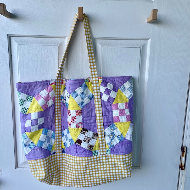 Handmade Tote Bag Quilted Tote Bag Market Bag Tote Beach - Etsy