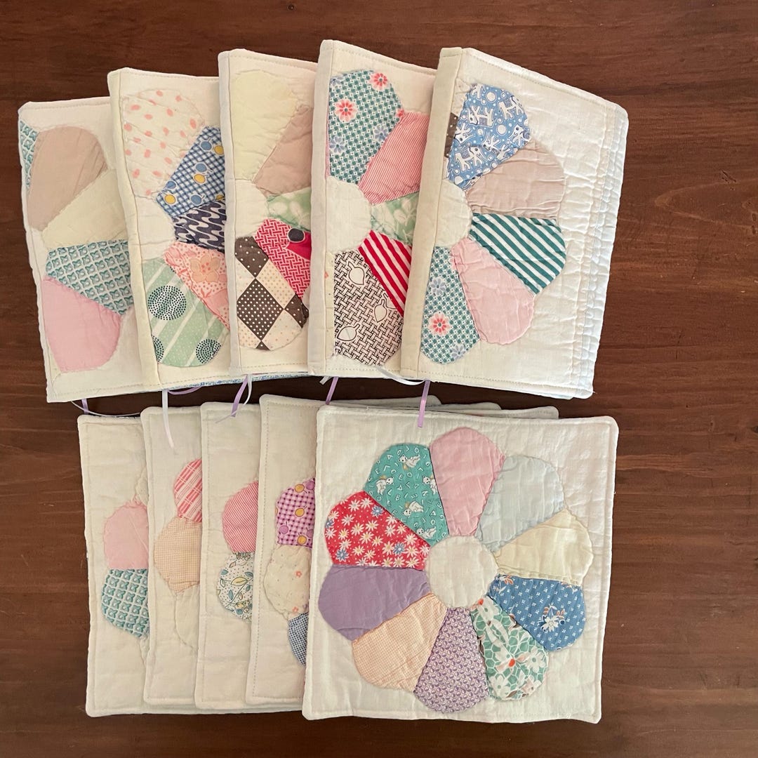 Handmade Recipe Book Cover, Fabric Recipe Book, Quilted Book Cover ...