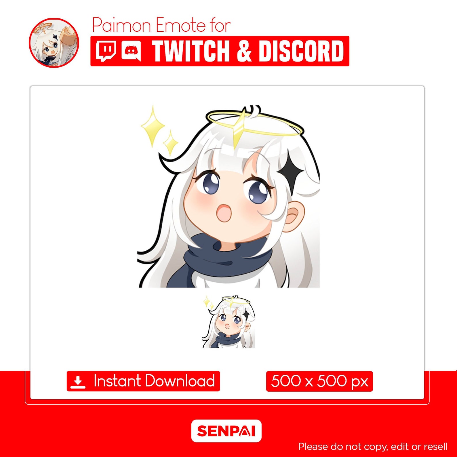 Paimon Emote for Twitch & Discord - Etsy