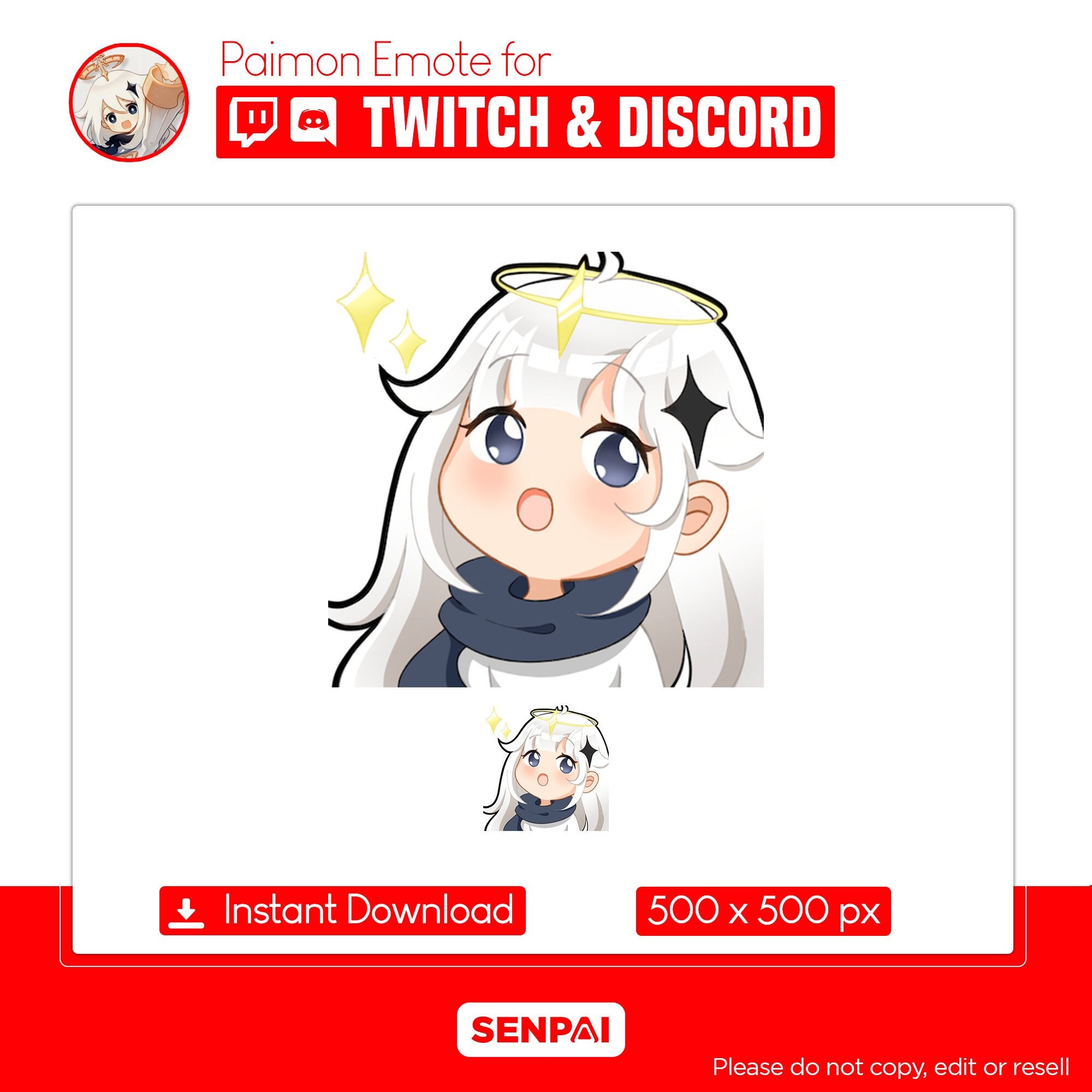 Paimon Emote for Twitch & Discord - Etsy Australia