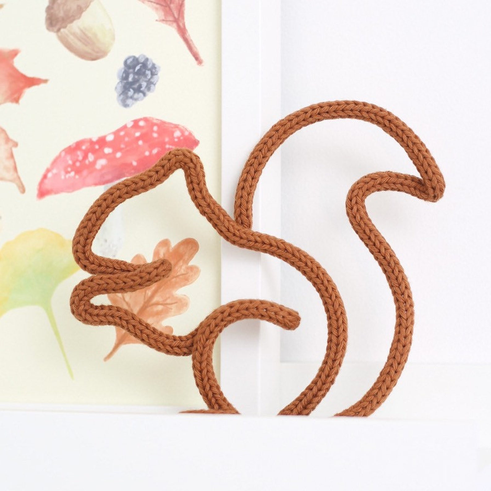 Knitted Wire Squirrel, Woodland Nursery Decor, Knitted Wire Animals ...