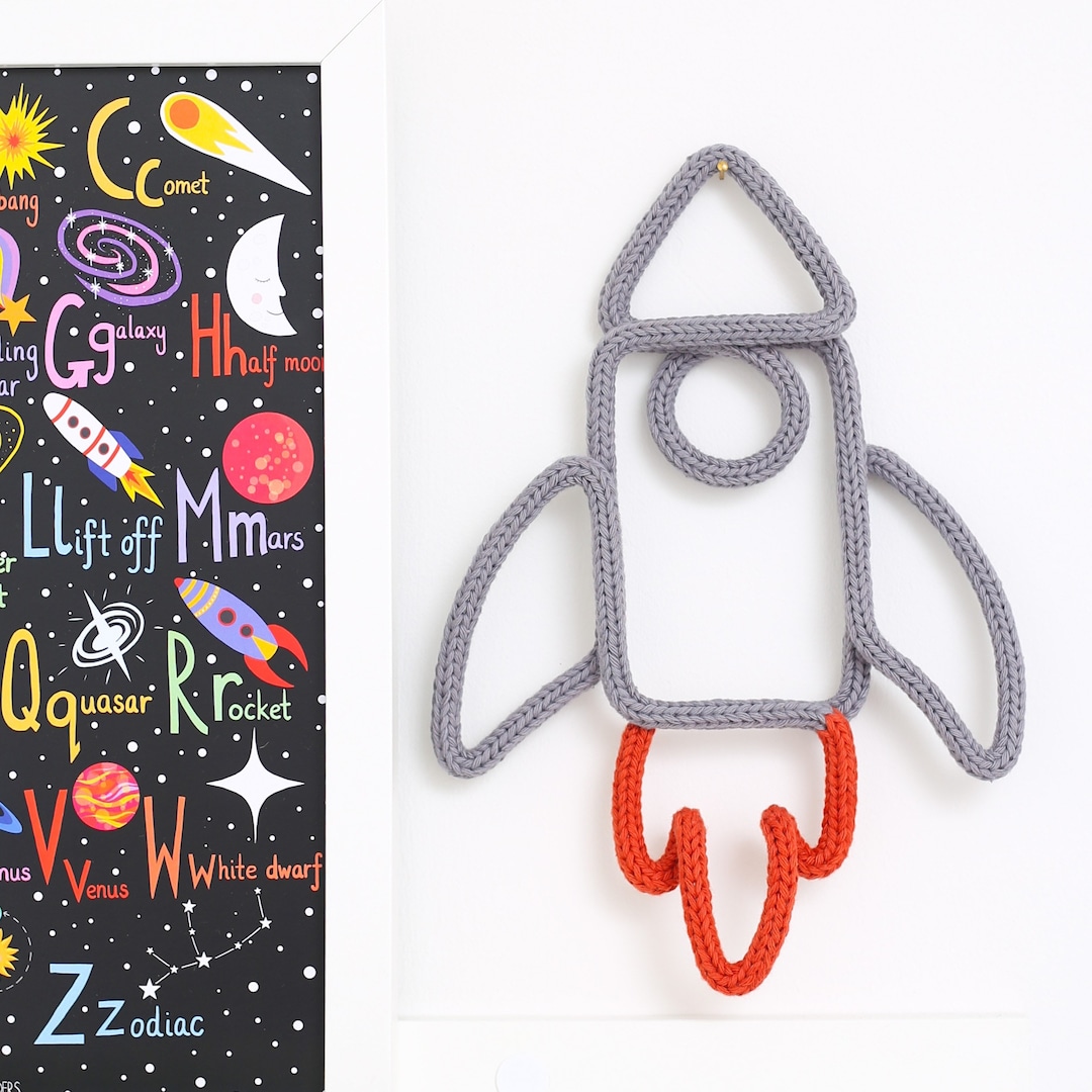 Knitted Wire Rocket, Space Gifts, Space Art, Rocket Wall Art. - Etsy