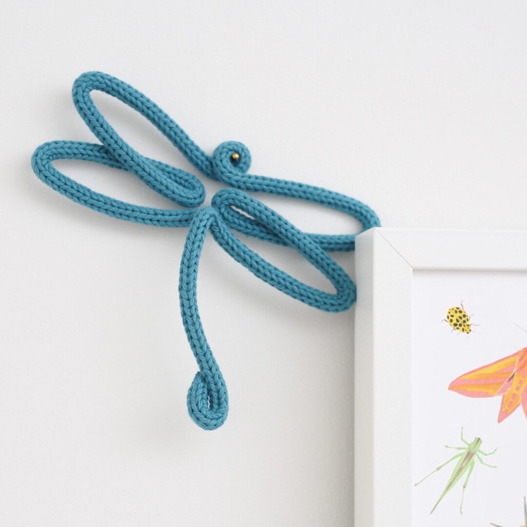 Knitted Wire Dragonfly / Garden Insects / Dragonfly Decor / Bug Wall ...