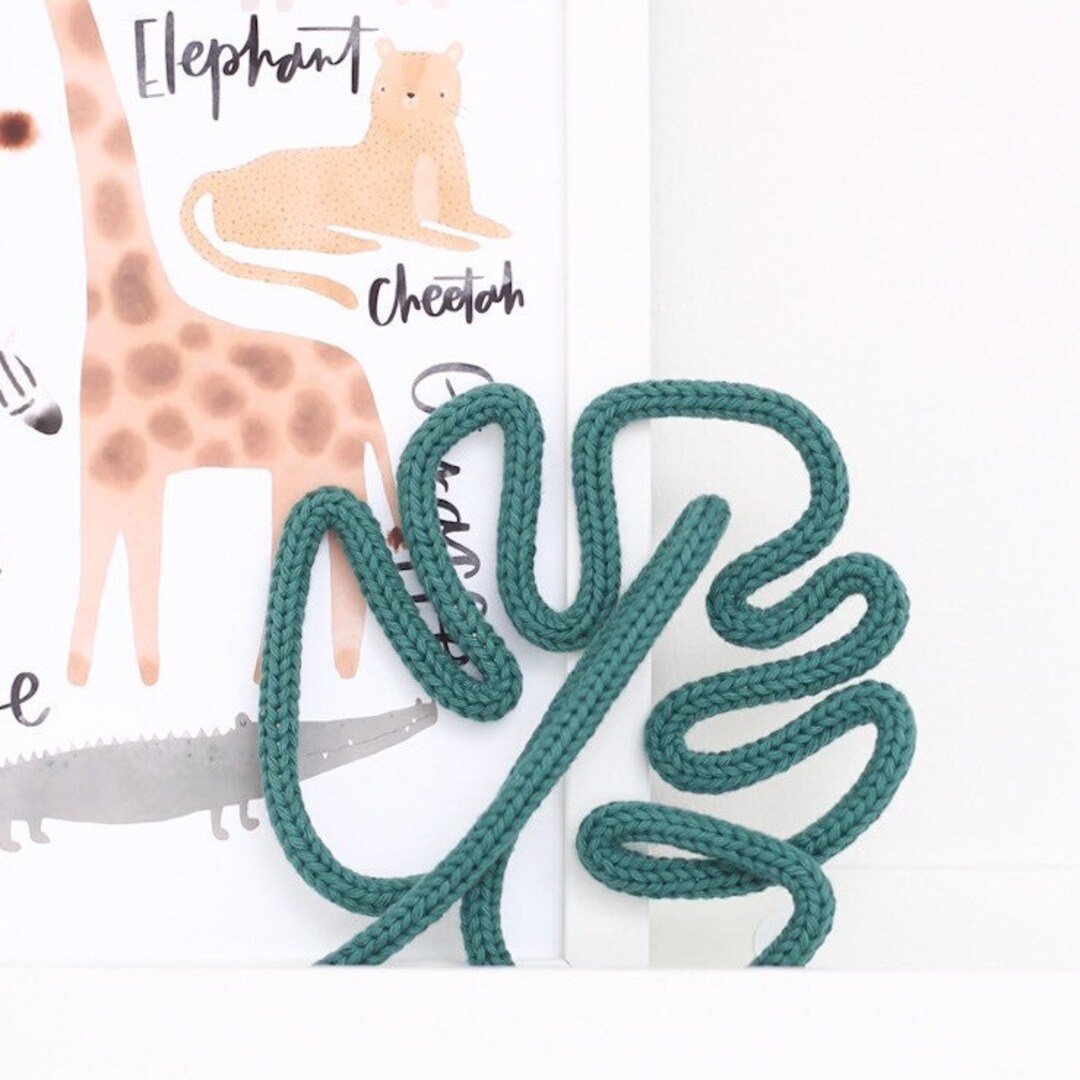 Knitted Wire Jungle Leaf, Safari Nursery Decor, Nursery Wall Decor ...