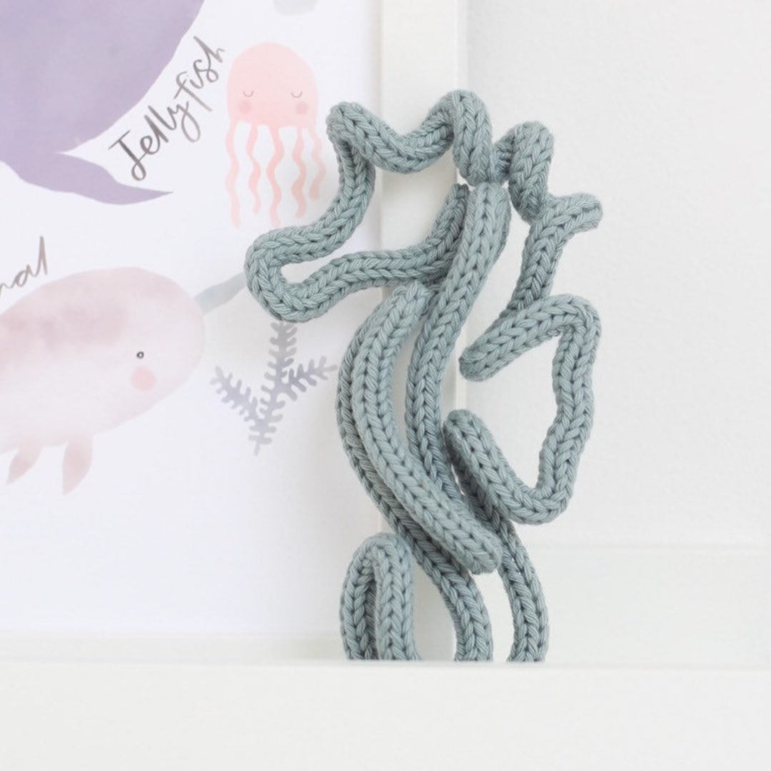 Knitted Wire Seahorse, Under the Sea Nursery, Sea Life Wall Art ...