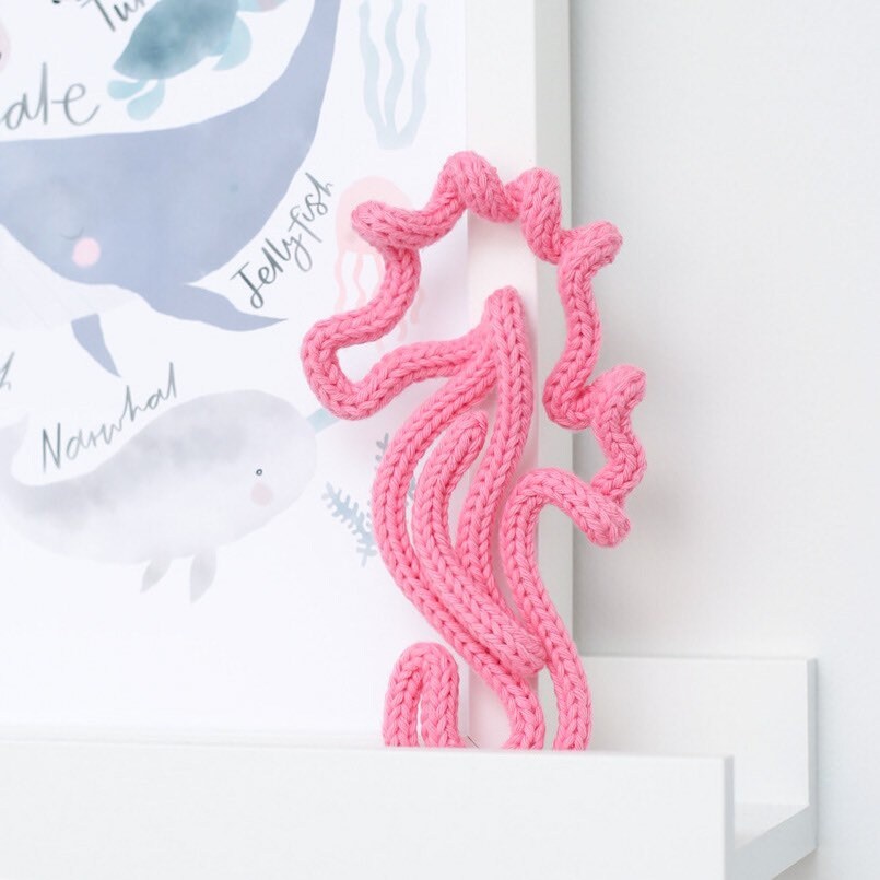 Knitted Wire Seahorse / Under the Sea Decor / Knitted Wire - Etsy