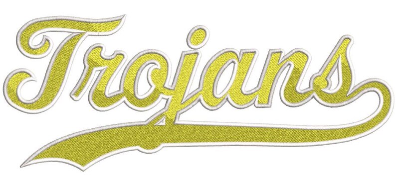Trojans Embroidery Design – Digital Download File – DST, PES, EMB ...