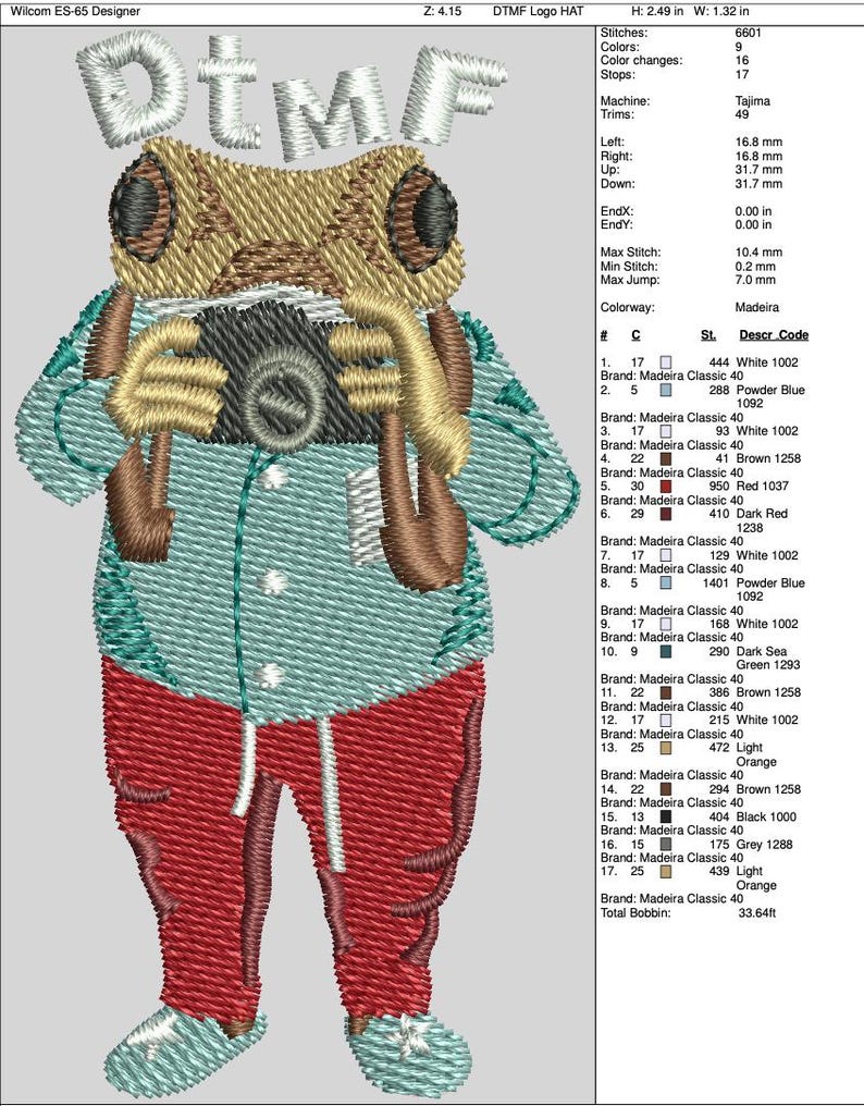 DTMF – Concho Bad Bunny Embroidery File – Digital Download – 2.49in X 1 ...