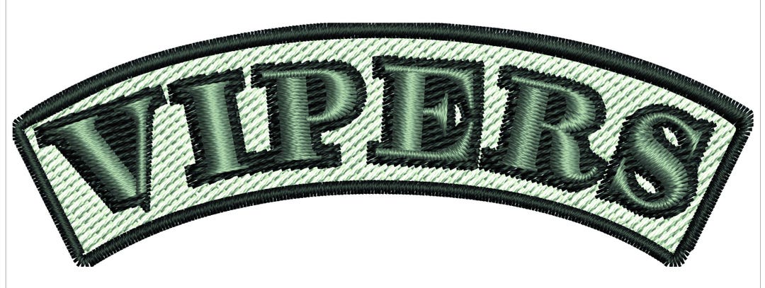 VIPERS Patch Embroidery File – Instant Download | .PES & .DST | Digital ...