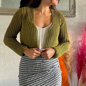 The Mini Mesh Cardigan Knitting Pattern - Etsy