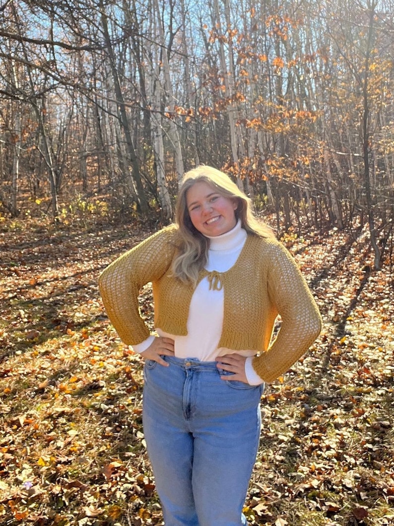 The Mini Mesh Cardigan Knitting Pattern - Etsy