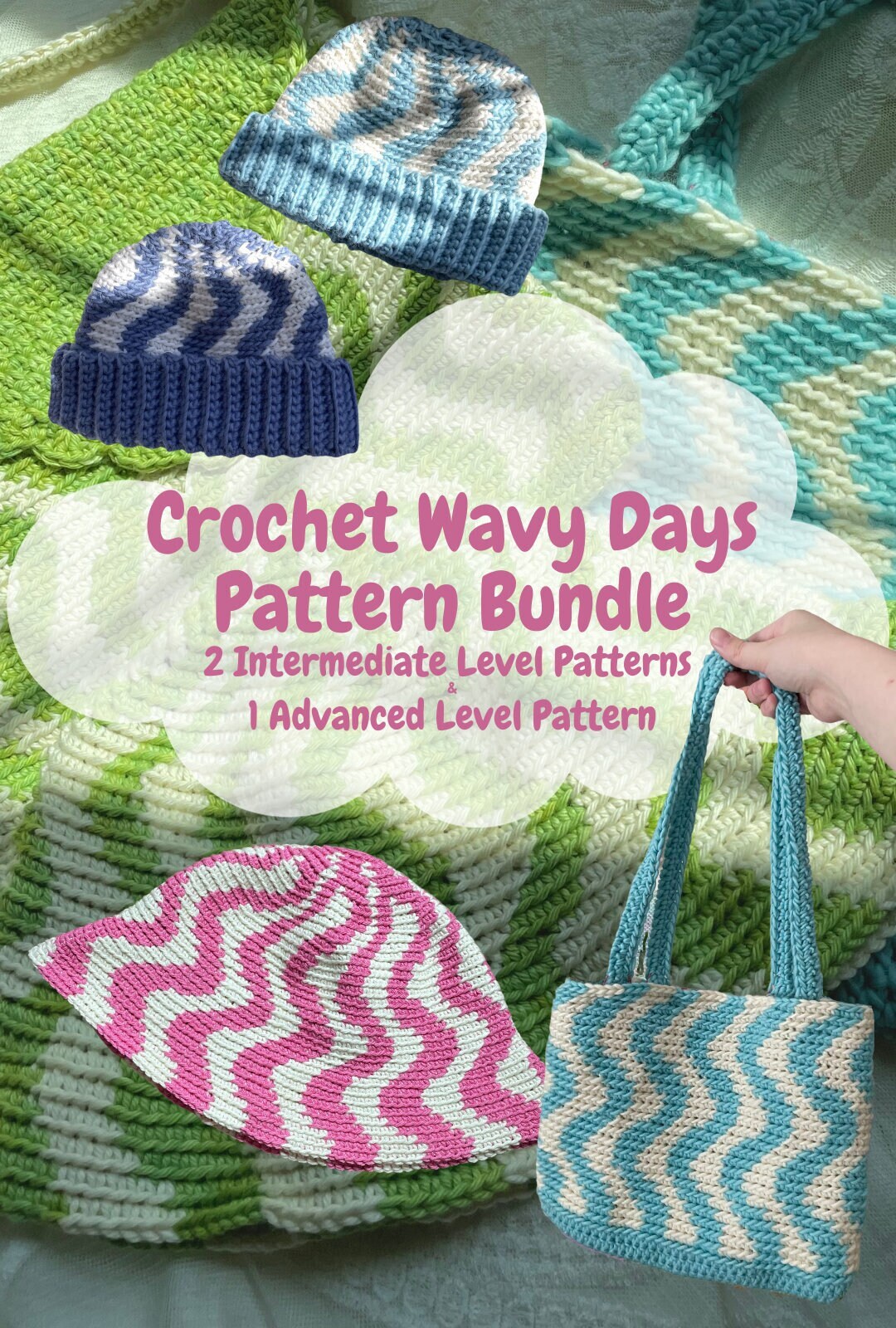 Crochet Wavy Days Set Bundle - 3 Pattern Bundle - Etsy
