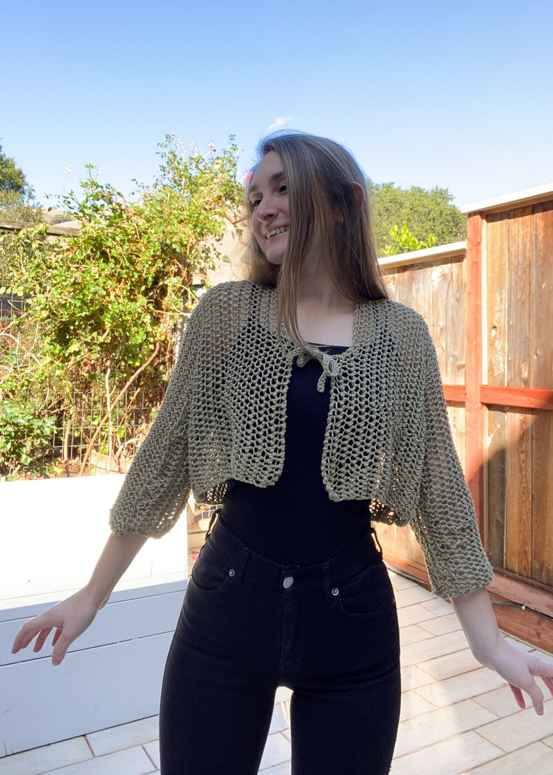 The Mini Mesh Cardigan Knitting Pattern - Etsy