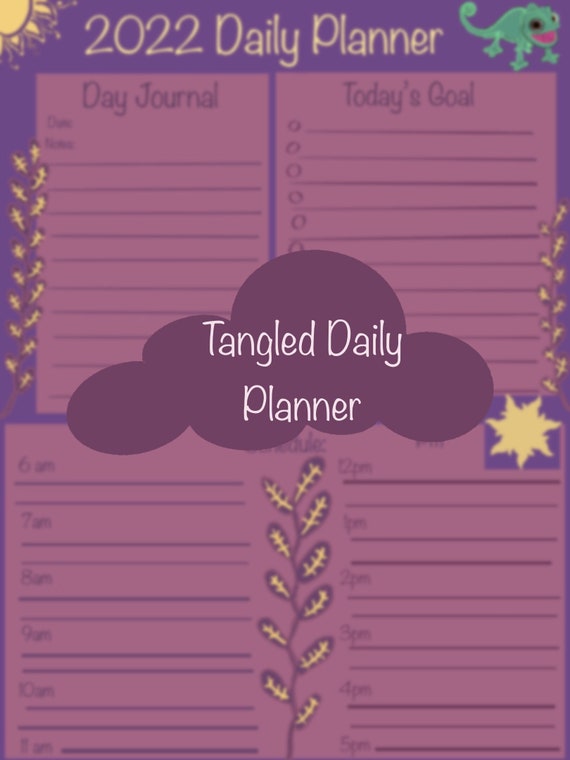 Rapunzel Inspired Daily Planner 2021 - Etsy