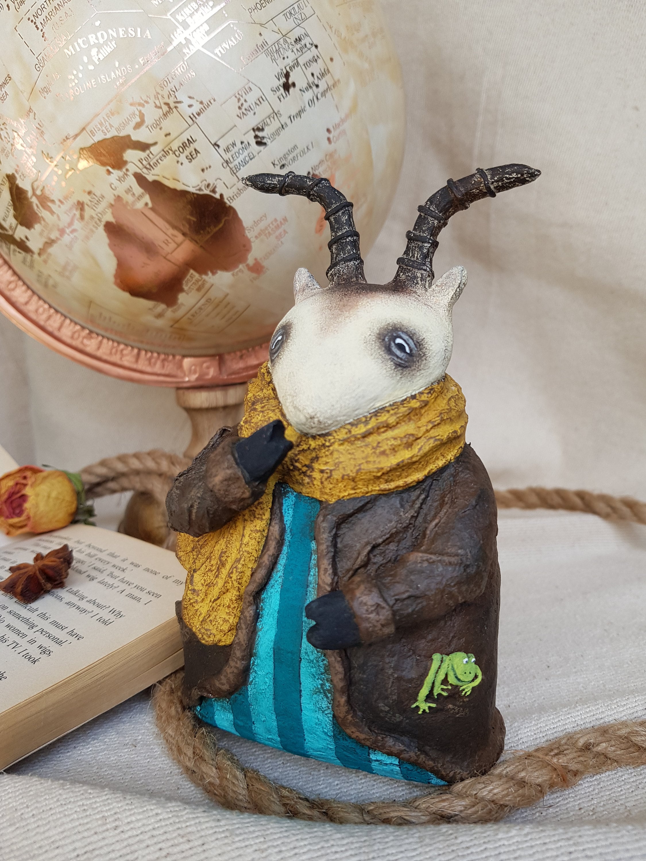 Unique Ram Sheep With a Cute Frog in Her Pocket Perfect Gift for Living ...