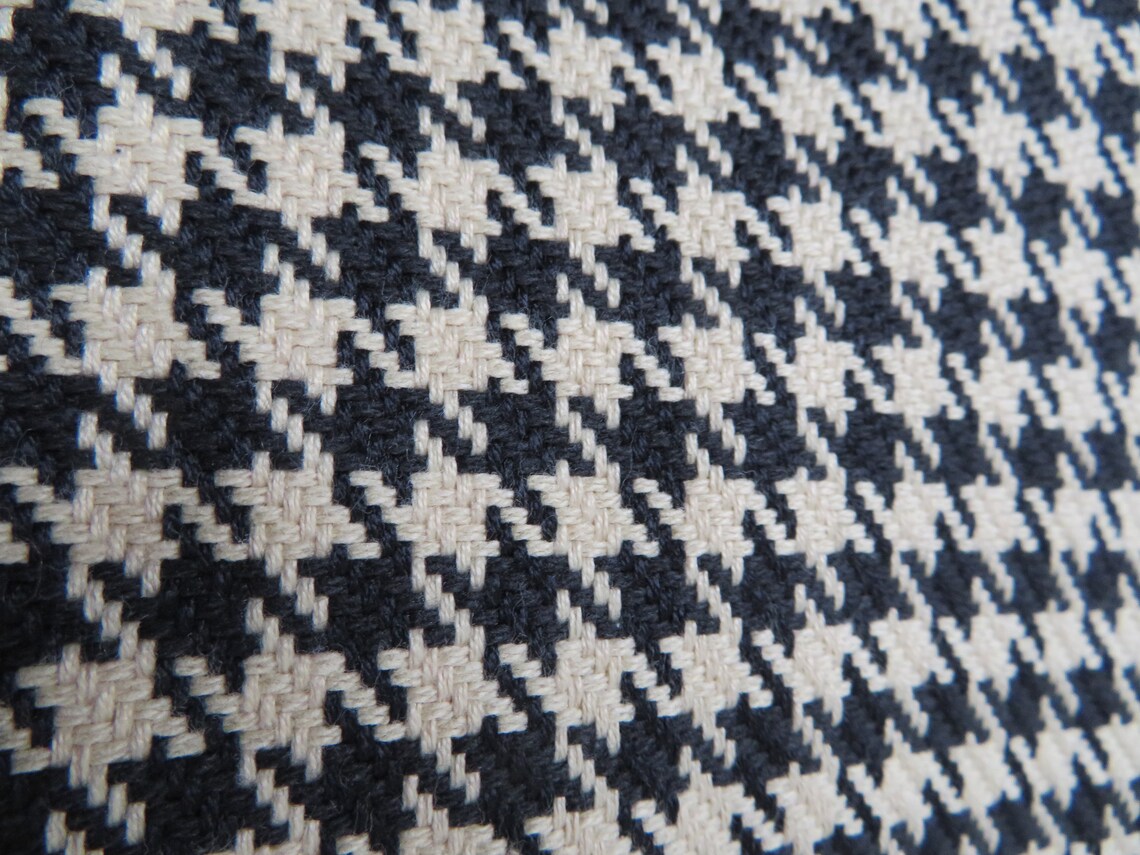 Fabric by the Yard - Black and Beige Small Houndstooth Pattern - Etsy