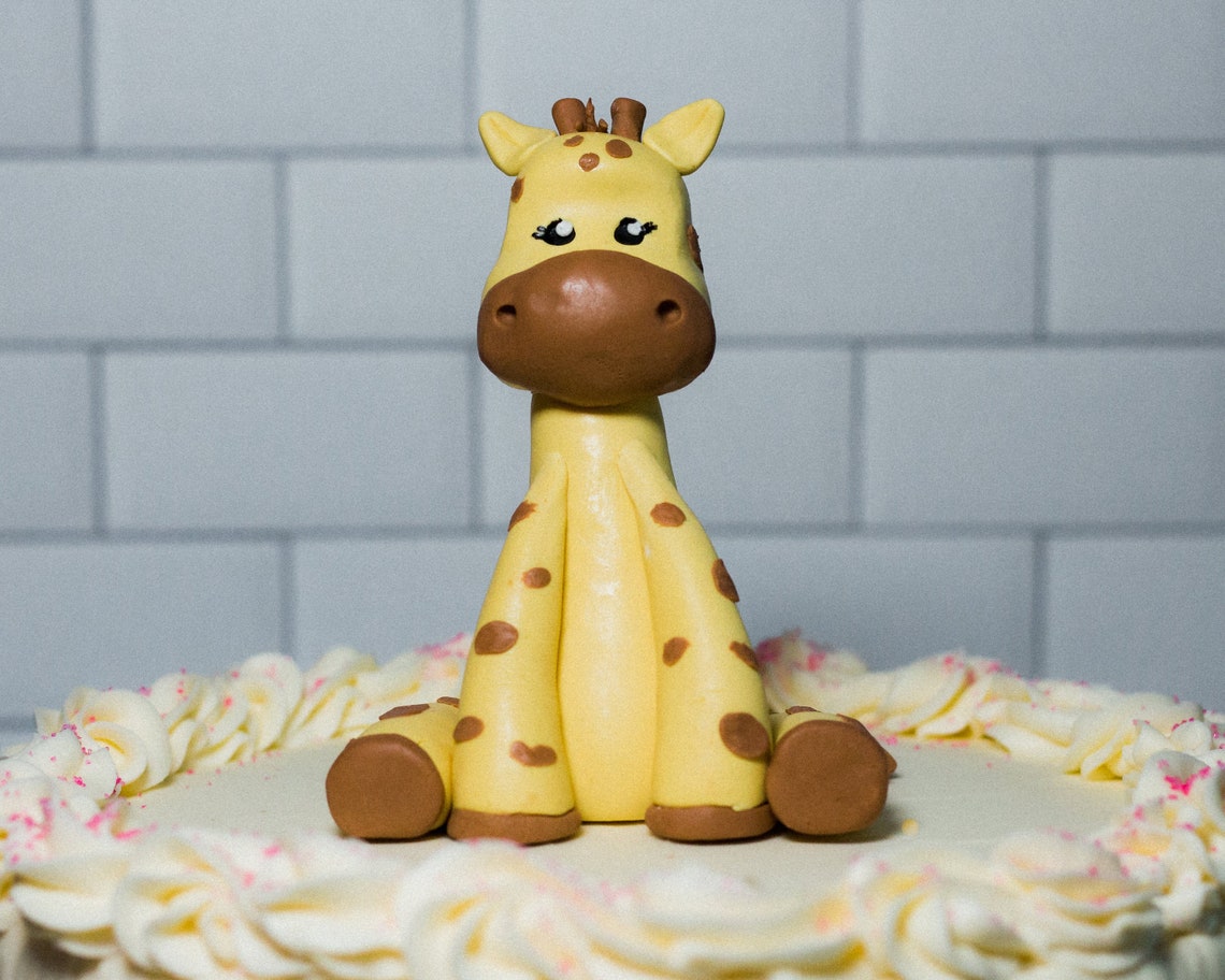 Fondant Giraffe Cake Topper Birthday & Baby Shower Cake Decoration ...