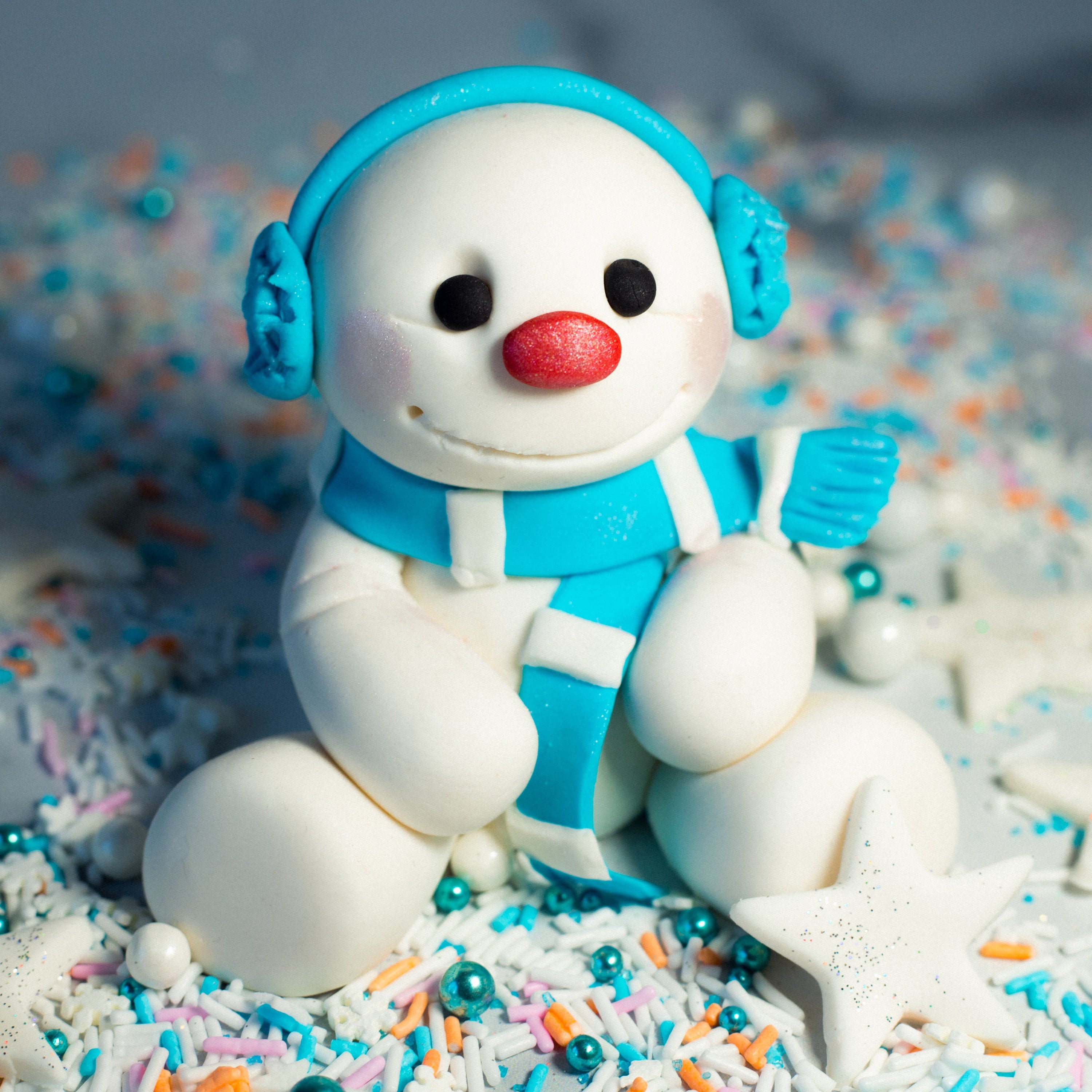 Fondant Snowman Cake Topper - Etsy