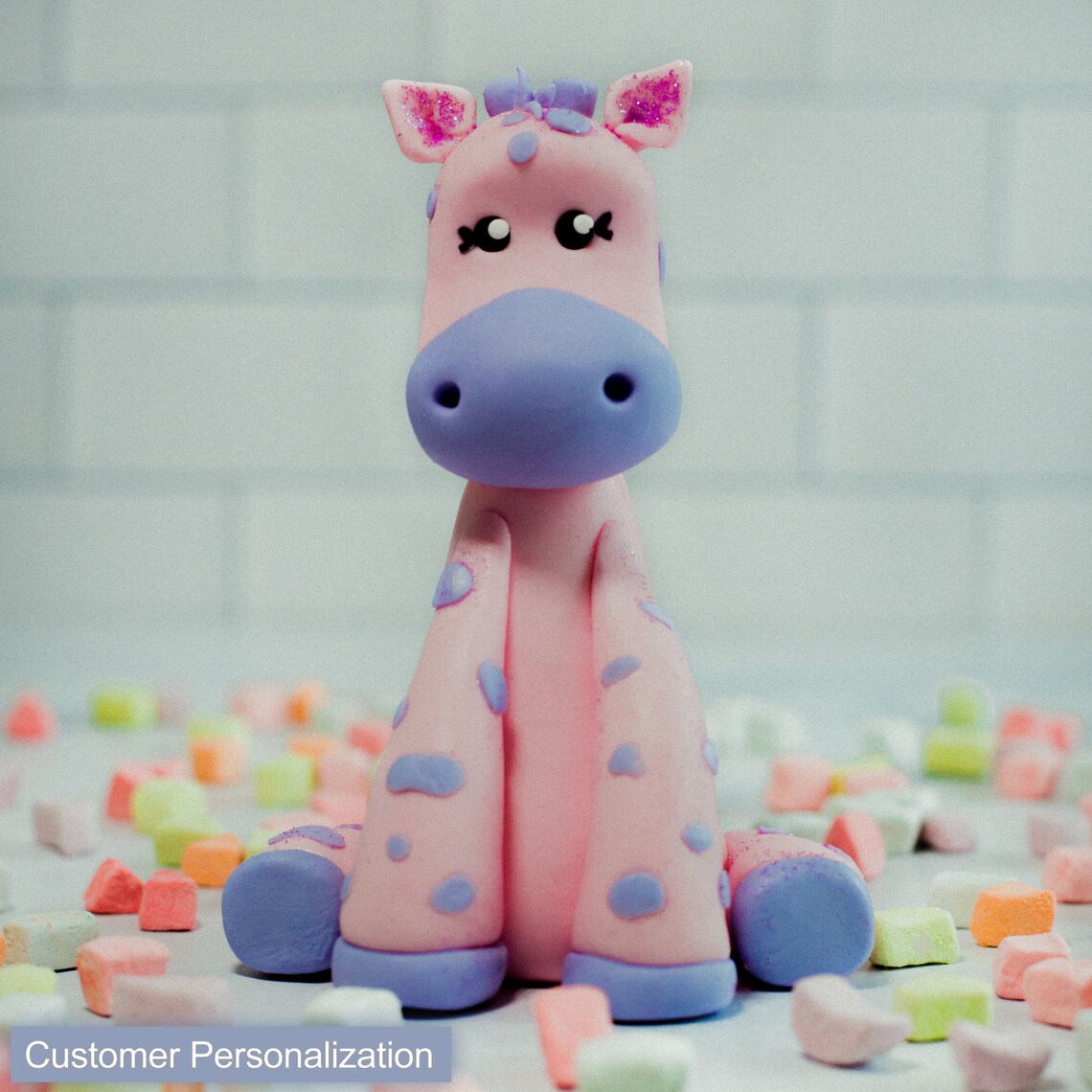 Fondant Giraffe Cake Topper — Birthday & Baby Shower Cake Decoration ...