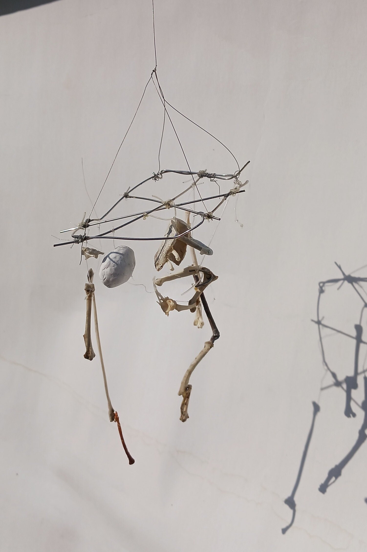 Small Abstract Hanging Skeleton Sculpture - Etsy