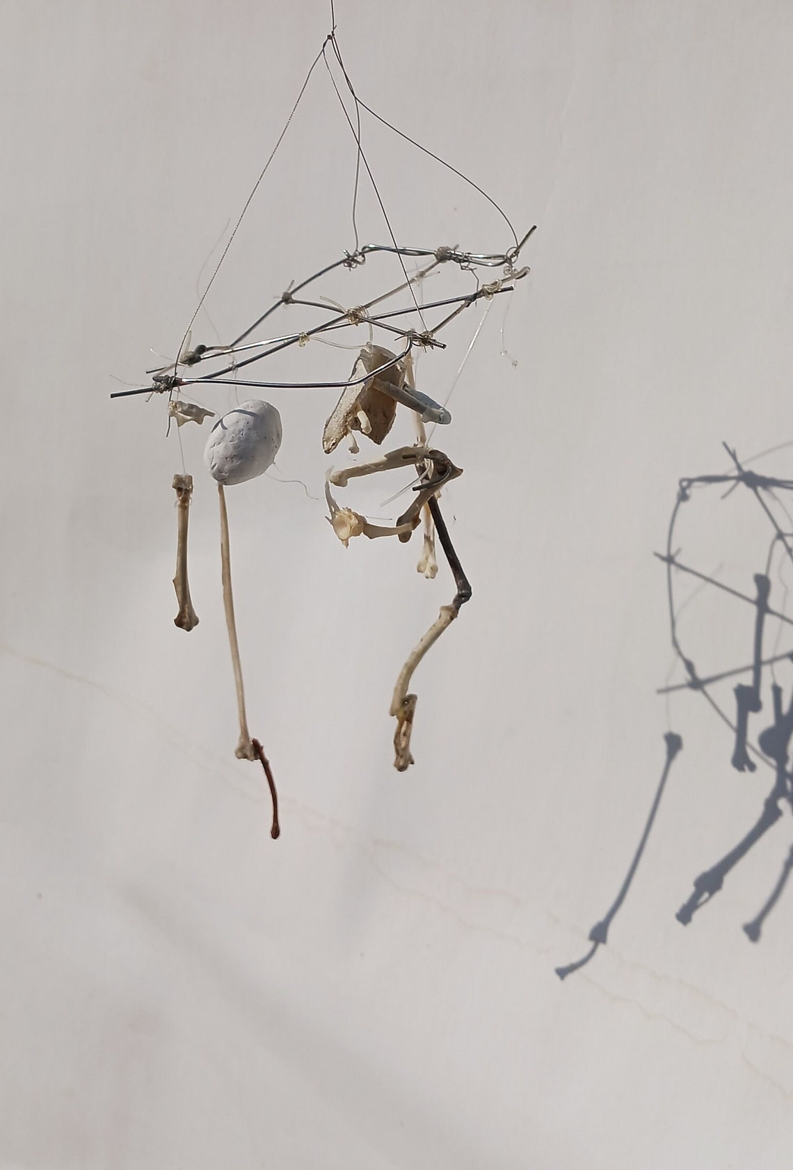 Small Abstract Hanging Skeleton Sculpture - Etsy