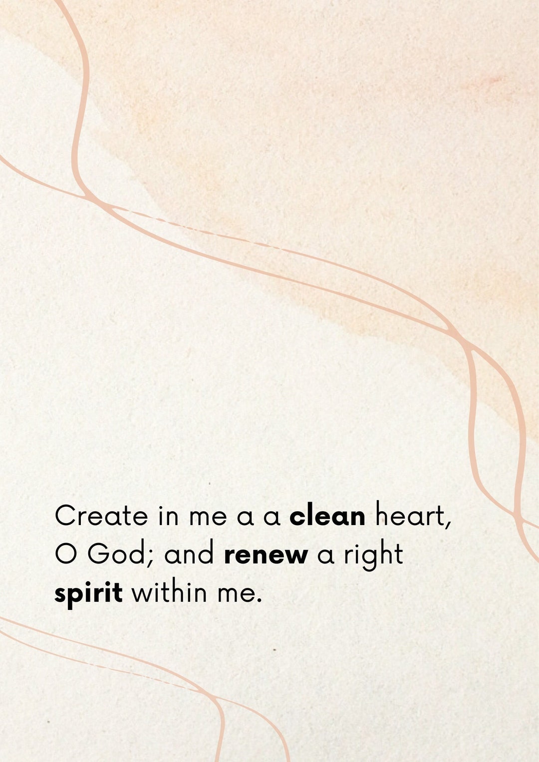Psalm 51:10 Verse Print - Etsy