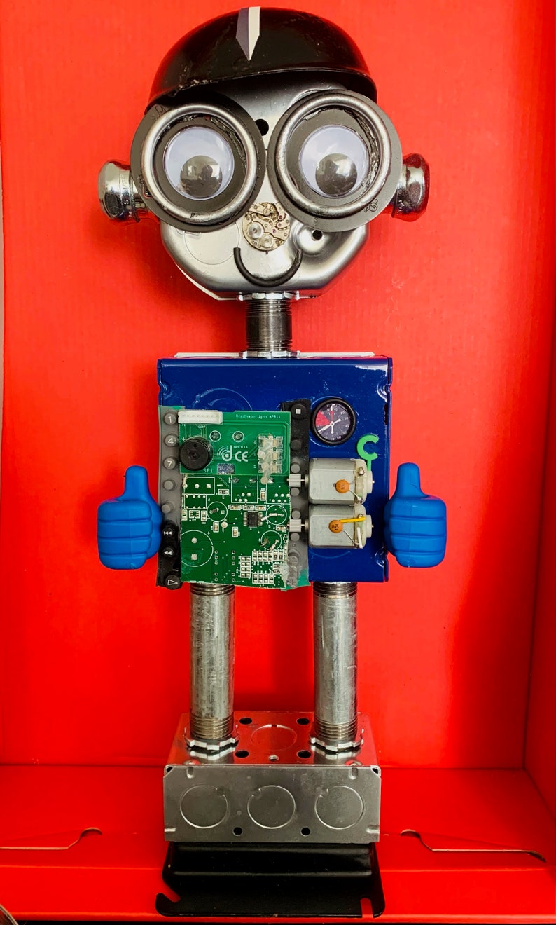 Sentry Bot Assemblage Art Robot Made From Found Objects - Etsy